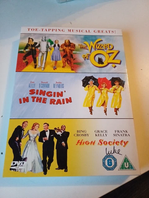 THE WIZARD OF Oz/Singin' in the Rain/High Society DVD 3 Disc Boxset ...