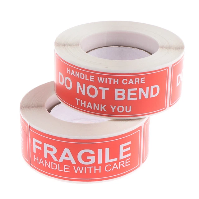 250PCS FRAGILE WARNING Stickers Handle With Care Do not Bend Sign ...