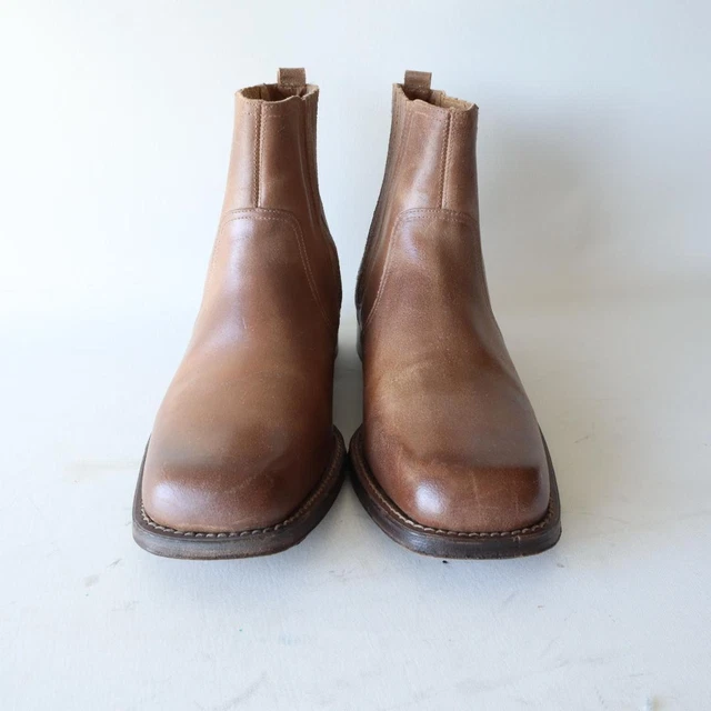 HERMES BROWN LEATHER side-gore Short Boots Leather Men's UK 5.5 US 6 EU ...