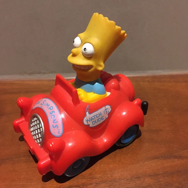 VINTAGE 1990 BART The Simpsons Car Toy 20th Century Fox Arco Matt ...