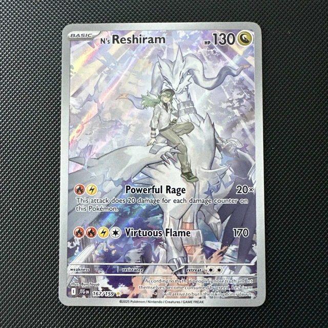 POKÉMON TCG N'S Reshiram 167/159 Holo Illustration Rare Journey ...