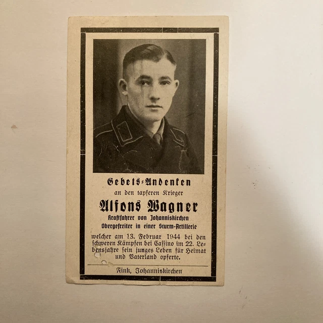 STERBEBILD WW2 PANZER Sturm Feb. 1943 Schlacht Monte Cassino Wagner ...