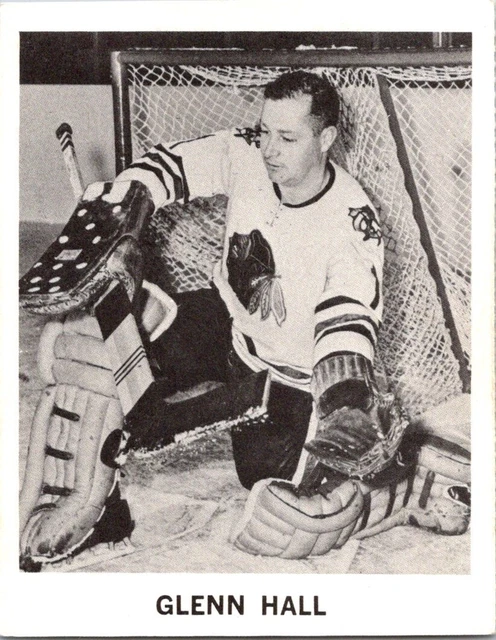 VINTAGE HOCKEY CARD Coca Cola 1965 Chicago Black Hawks Goalie Glenn ...
