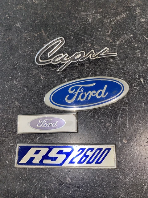 LOT DE 4 Logos insignes emblèmes monogrammes sigles Ford , Capri ...