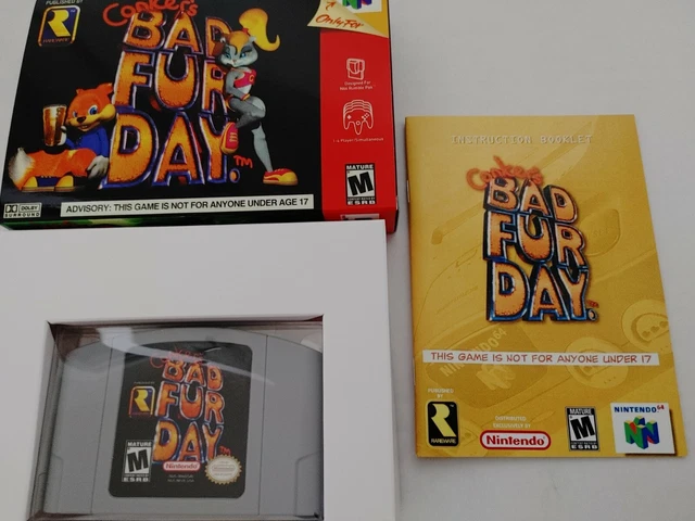 CONKER’S BAD FUR Day Nintendo N64 Complete in Box CIB MINT ***Read ...