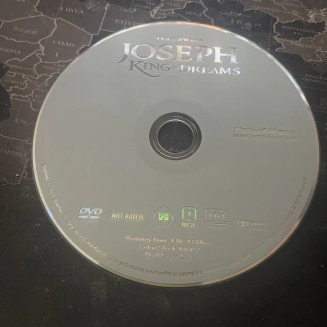 Joseph King Of Dreams Dvd 2000 Disc Only Free Shipping £4 94