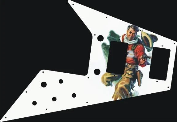 GIBSON FLYING V Pickguard '67 Re-Issue Guitar Custom Graphical Blaze of ...