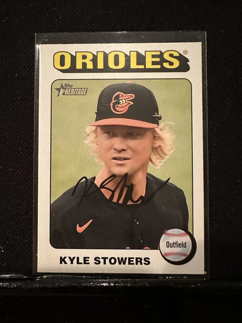 2024 TOPPS HERITAGE Kyle Stowers bordure blanche parallèle Orioles de ...