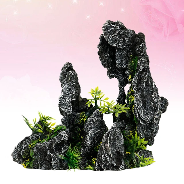 FISH TANK MONTAGNE Aquarium Grotte Réservoir De Poissons De Résine ...
