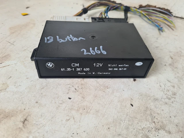 BMW E36 18 button OBC check control module ecu with plugs and wires 328 ...