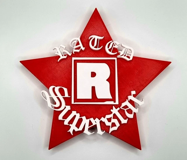 WWE EDGE RATED R SUPERSTAR 3d printed Logos 18cm x 18cm £25.00 ...