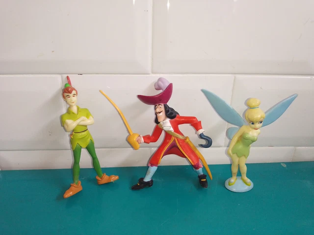 0309236 FIGURINE DISNEY bully bullyland peter pan clochette capitaine ...