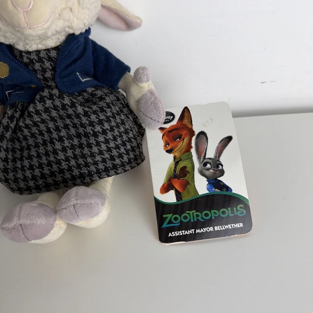 DISNEY STORE ZOOTROPOLIS Assistant Mayor Bellwether Plush Soft Toy 11 ...
