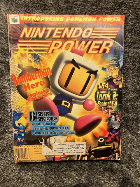 NINTENDO POWER MAGAZINE Bomberman Hero Vol. 111 August 1998. No Pokemon ...