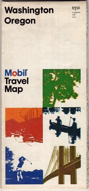 1974 MOBIL TRAVEL Map Minneapolis St. Paul & Vicinity wdc1 $3.95 ...