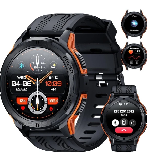 SMART WATCH OUKITEL BT10 da uomo, chiamata vocale Bluetooth per telefono Android iOS EUR 35,35 ...