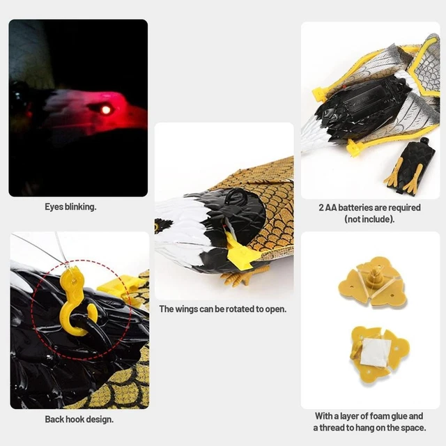 FLYING BIRD CAT Toy, Simulation Bird Interactive Cat Toy for Indoor ...