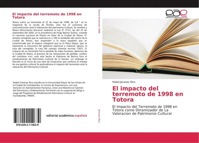 EL IMPACTO DEL terremoto de 1998 en Totora | Mabel Jimenez Rico | Spanisch EUR 55,95 - PicClick DE