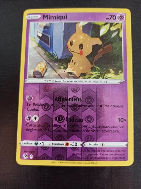 CARTE POKÉMON MIMIQUI 80/196 Rare Reverse EB11 Origine Perdue NEUF EUR 1,50 - PicClick FR