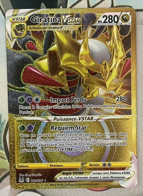 POKÉMON GIRATINA VMAX 212/196 GOLD Origine Perdue EB11 FR NEUF EUR 69 ...