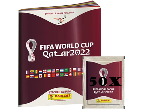 PANINI FIFA WM Sticker Qatar 2022™ Offizielle Sticker - 1x Album + 50x ...
