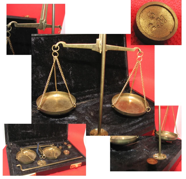 Antica Bilancia Di Precisione Xix Sec Ancient Scales Antigua Balanza