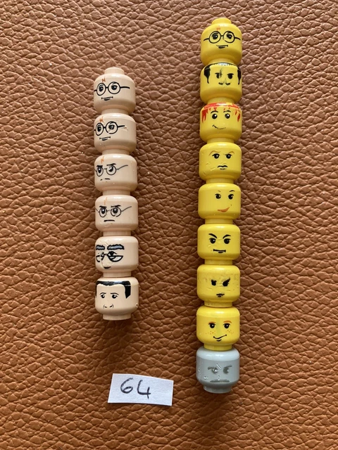 VINTAGE LEGO MINIFIG Harry Potter 15 Worn & Damaged Heads 3626 Lot 64 £ ...