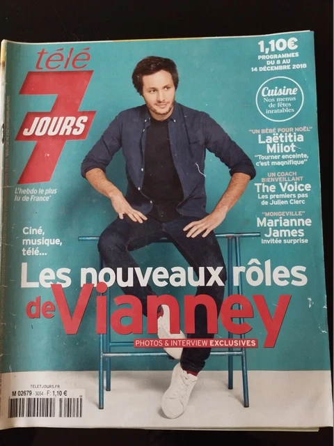 TÉLÉ 7 JOURS 8/12/2018; Vianney/ Laetitia Milot/ Marianne James/ The ...