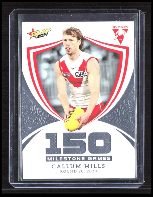 AFL 2024 SELECT Milestone Games Sydney Swans Callum Mills MG95 Sport CB ...