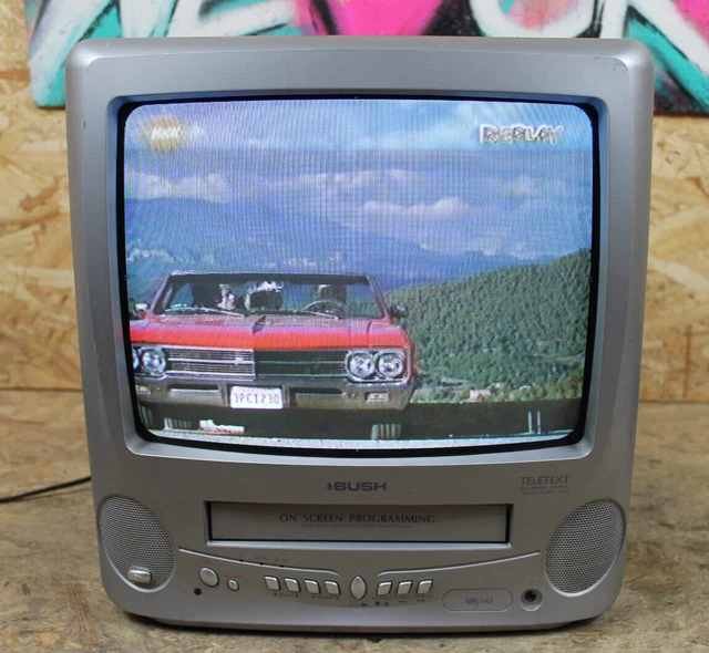 BUSH BTV180TSIL RETRO Vintage Gaming Crt Tv Vhs Combo £24.99 - PicClick UK