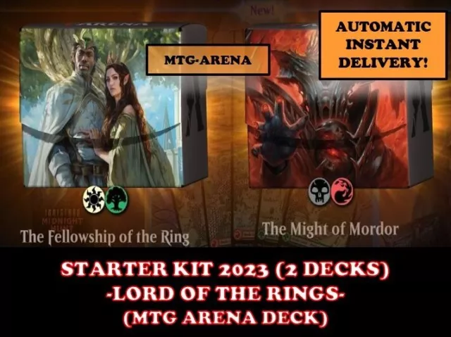 MTGA MTG ARENA Code Card Starter Kit 2023 Double Deck Lord Of The Rings ... MTGA MTG ARENA Code Card Starter Kit 2023 Double Deck Lord Of The Rings ...
