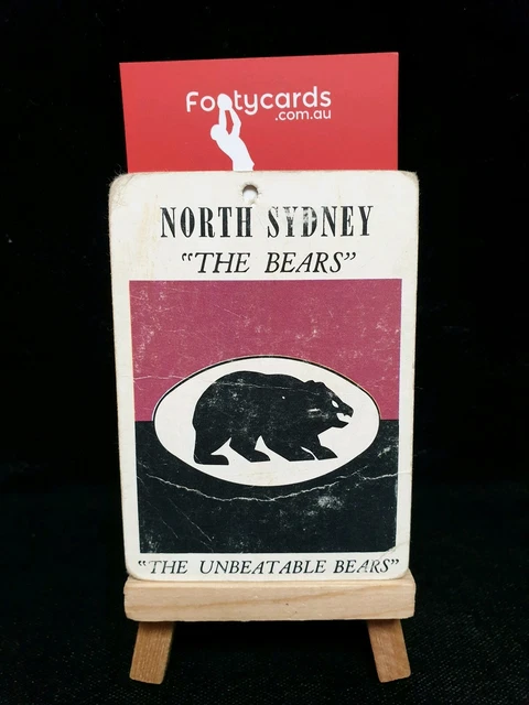 1968 NRL SCANLENS North Sydney Bears Team Mascot Cards RL 1968A 1968B ...