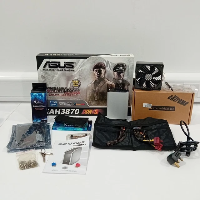 COOLER MASTER COSMOS 1000 PC Case w/ Intel CPU Asus Motherboard +Extras ...