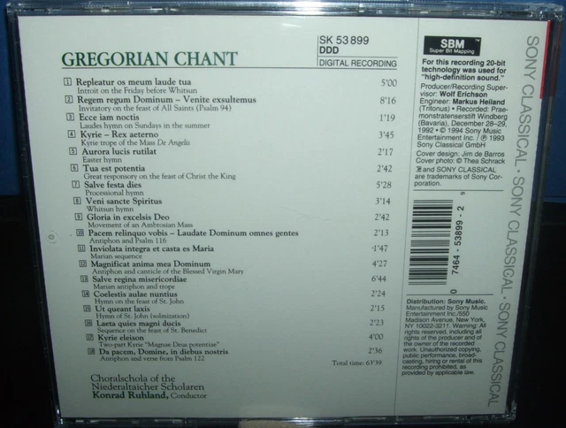 GREGORIAN CHANT CHORALSCHOLA of the Niederaltaicher Scholaren Rhuland ...