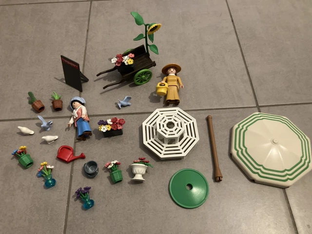 PLAYMOBIL 5343 MARCHANDE Marchand Marcher De Fleurs Fleuriste Belle ...