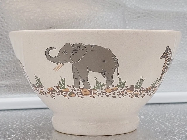 BOL FAIENCE DE GENEVIEVE LETHU TANGANYIKA ANIMAUX SAVANE D 14 cm EUR 25 ...