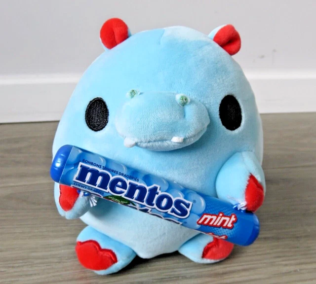 ZURU SNACKLES HUGH Blue Hippo Mentos Mint Small Plush Soft Toy 5'' Rare ...