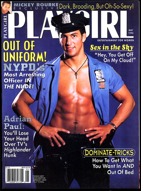 PLAYGIRL MAGAZINE - MAY 1995, Mickey ROURKE, Adrian PAUL, Eddie MALLIA, MADONNA EUR 18,00 ...
