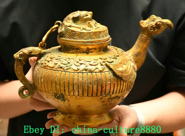 POT POT À vin oiseau Phoenix en cuivre antique Flagon EUR 444,00 ...