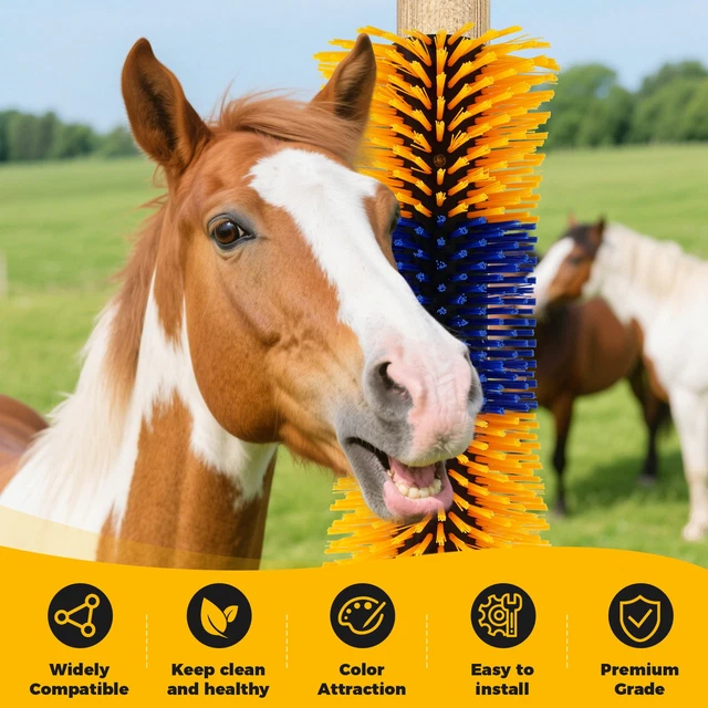 CATTLE HORSE SCRATCHER Cleaning Massage Brush Livestock Scratching ...