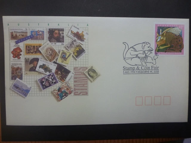 AUSTRALIA 1994 MELBOURNE Stamp & Coin Fair Bunyip Exhibition Cover $6. ...