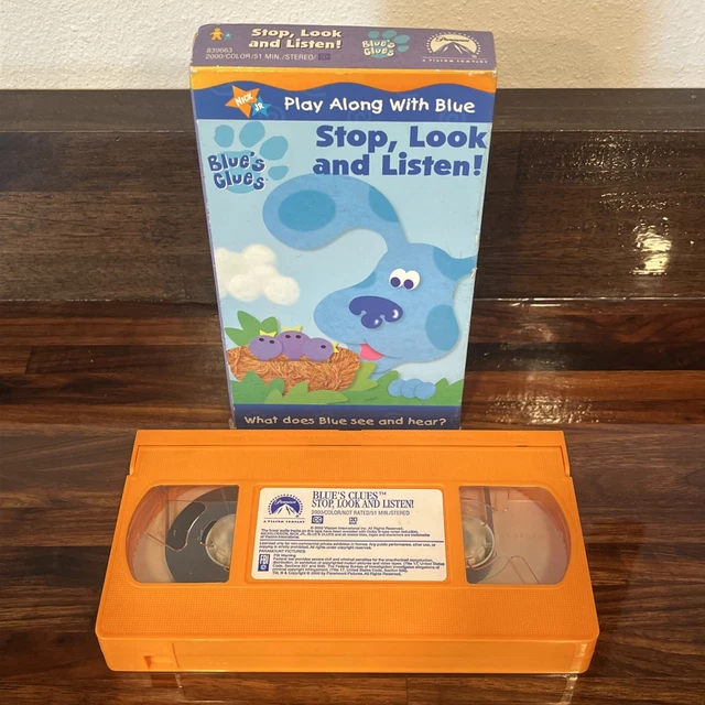 BLUES CLUES - Stop, Look and Listen VHS 2000 Orange Tape, Slight Box ...