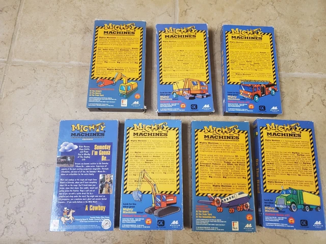 RARE HTF KIDS Mighty Machines VHS Set Lot 1994 Malofilm Video 90s ...