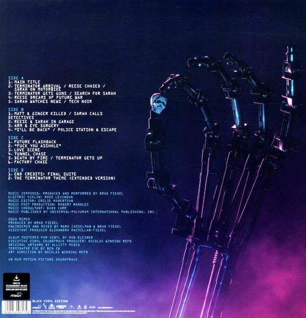 THE TERMINATOR ORIGINAL Motion Picture Soundtrack Exclusive Vinyl ...