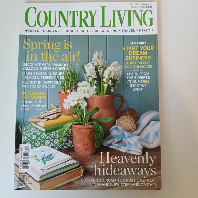 COUNTRY LIVING BRITISH Ed Sophie Conran Birds Nests Snowdrops Flowers ...