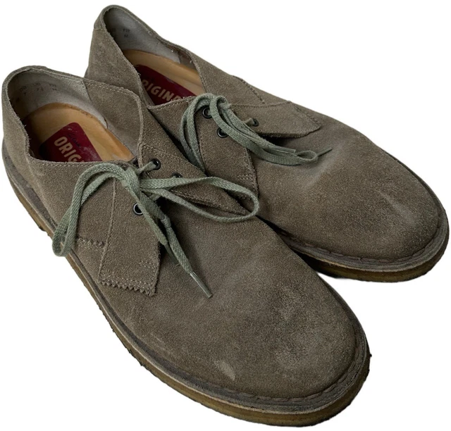 CLARKS ORIGINAL MENS DESERT KHAN Gray SUEDE Boots 7.5 £25.49 - PicClick UK