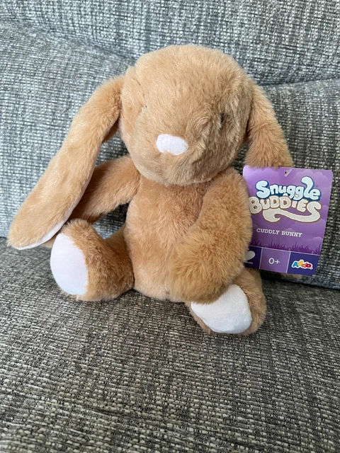 SNUGGLE BUDDIES BROWN Cuddly Bunny Rabbit Plush 22cm Tall Floppy Ears ...