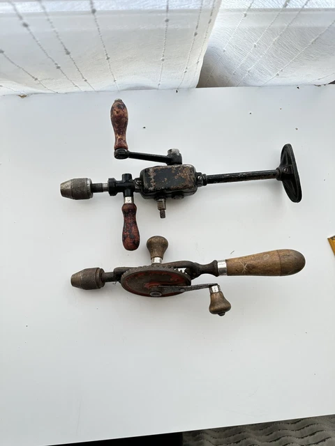 ANCIENNE PERCEUSE À Main Chignole Vilebrequin Ancien Outil Vintage 🍒 ...