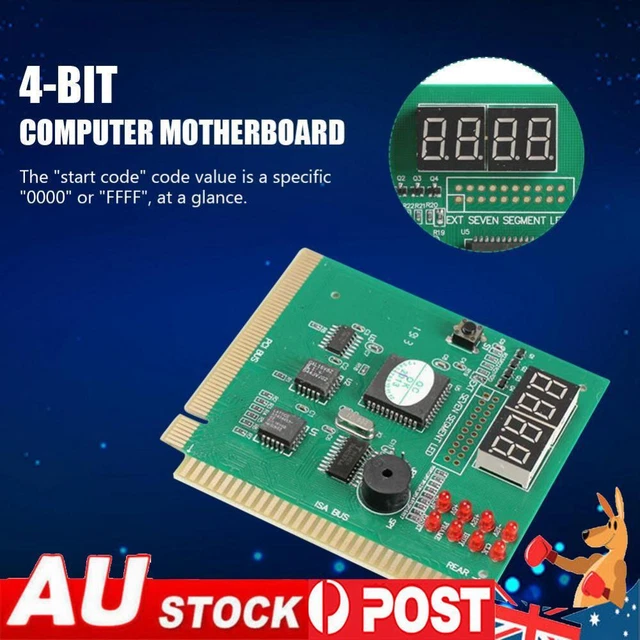 4-DIGIT PC ANALYZER Diagnostic Post Card Motherboard Tester for ISA ...