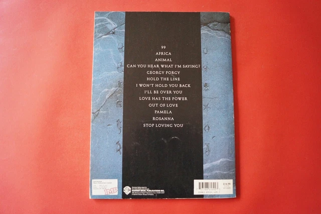 TOTO - PAST to Present 1977-1990. Songbook Notebook. PVG Guitar Vocal ...